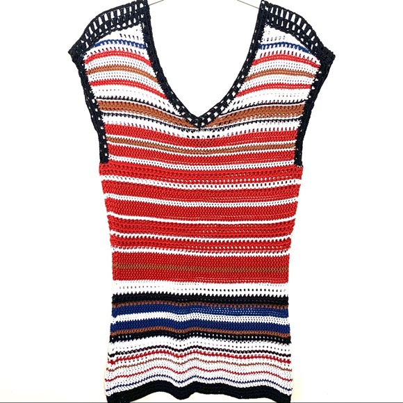 New York & Company | Other | Vintage Black White Rust Sweater Vest Size ...